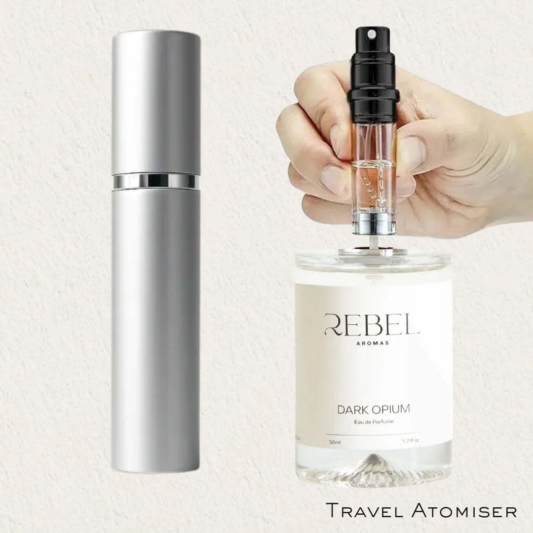 Travel Atomiser Frosted Silver | 5ml Refillable Perfume Spray – Rebel ...